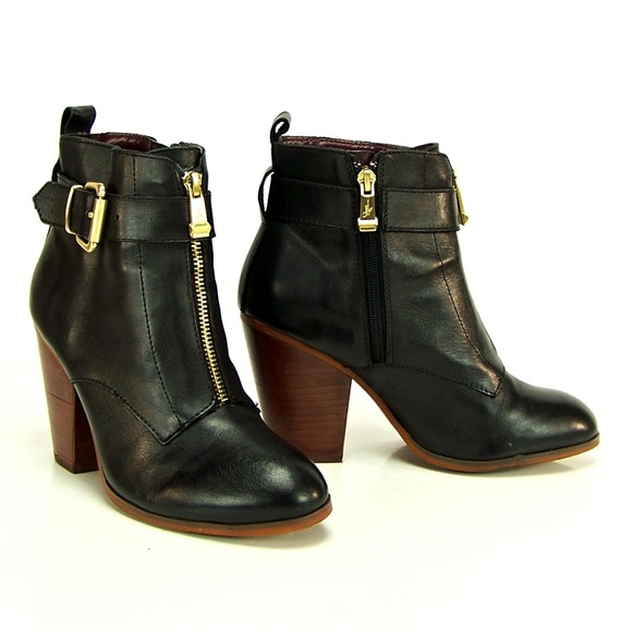 Report Signature | Shoes | Report Signature Womens Blk Leather Ankle ...